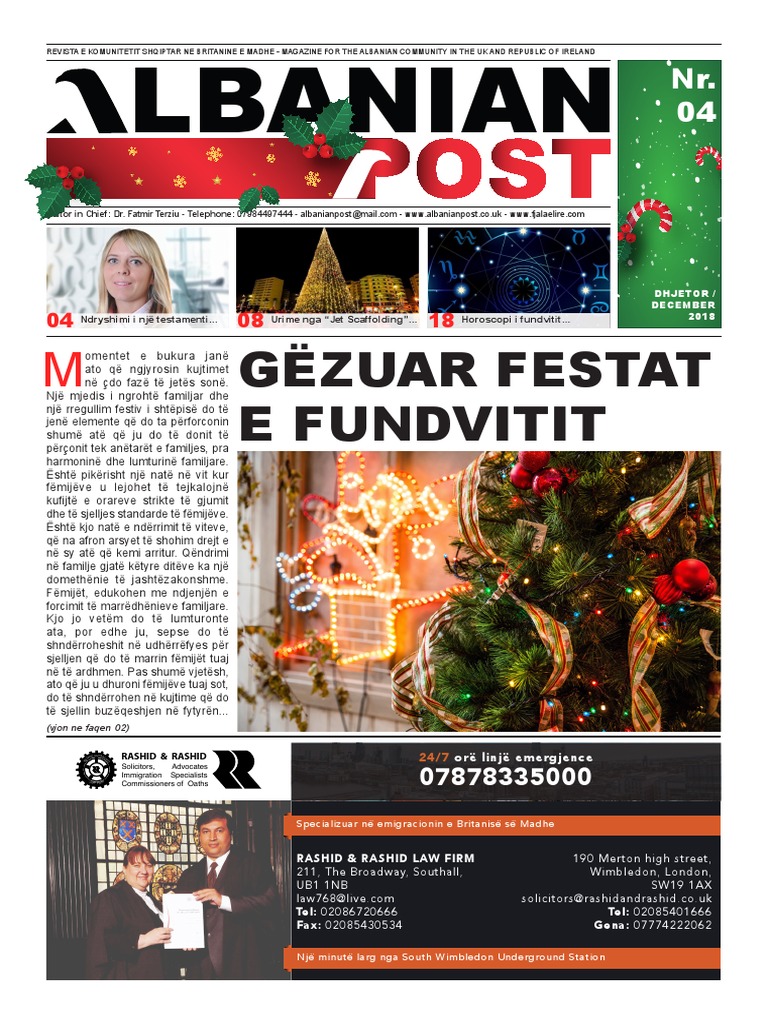 Albanian Post - DHJETOR-2 | PDF