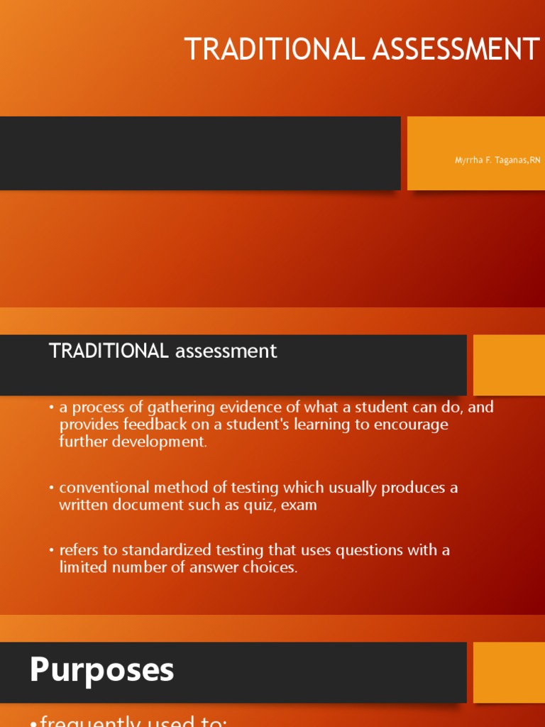 Understanding Traditional Assessment Methods | PDF | Test (Assessment ...
