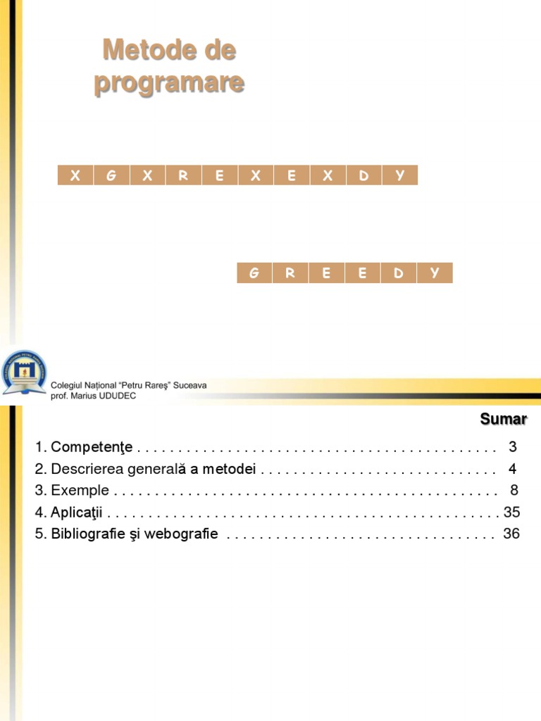 Metoda Greedy 3 | PDF