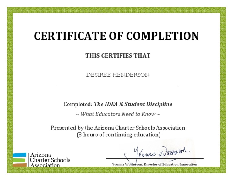 Idea Training Certificate | PDF