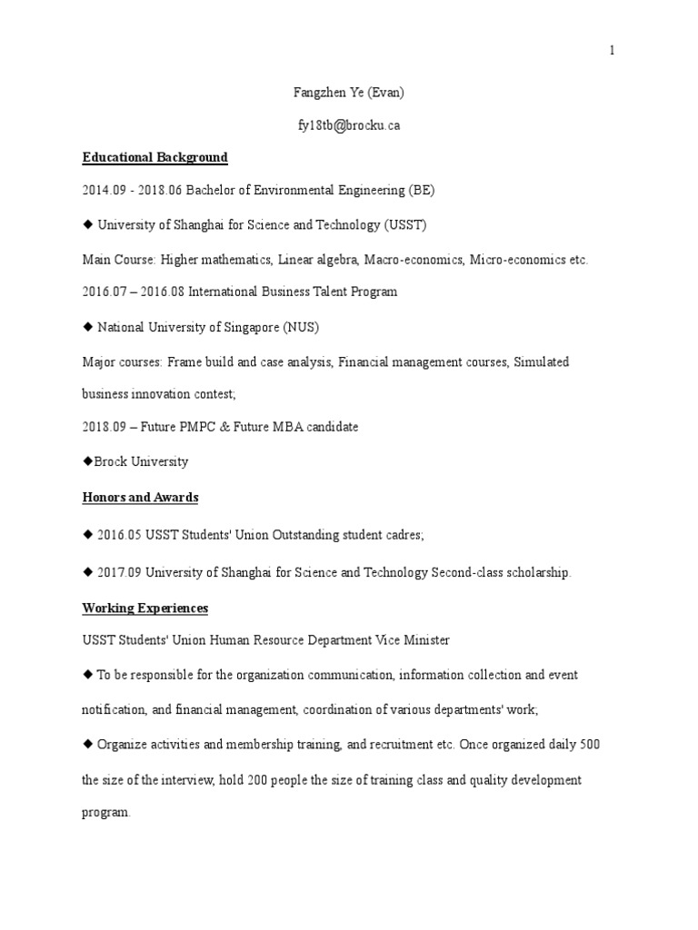 Educational Background | PDF | Entrepreneurship | Business