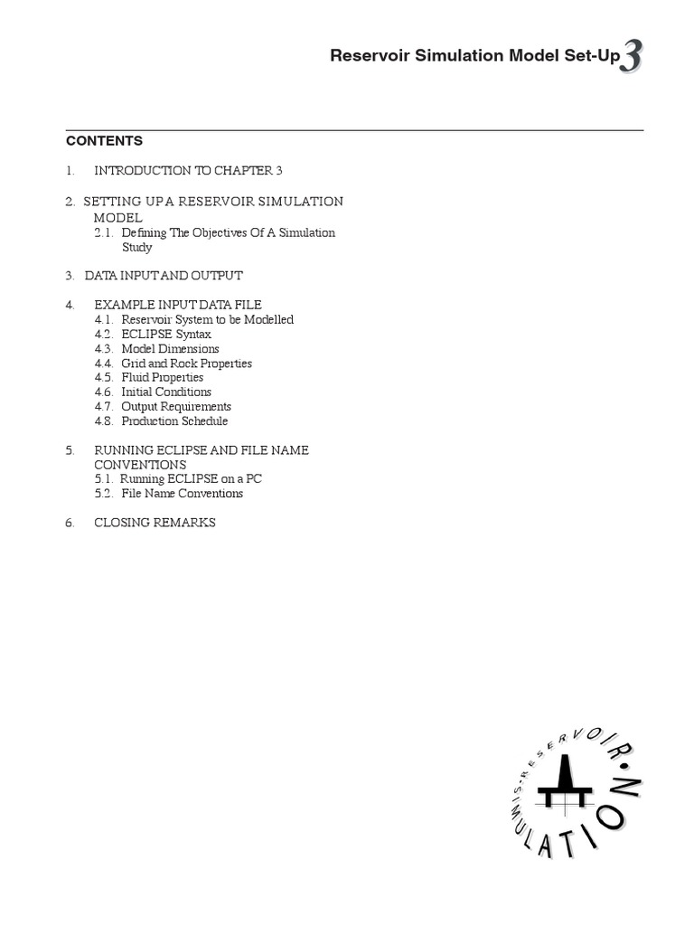 Setting Up A Reservoir Simulation Model | PDF | Petroleum Reservoir ...