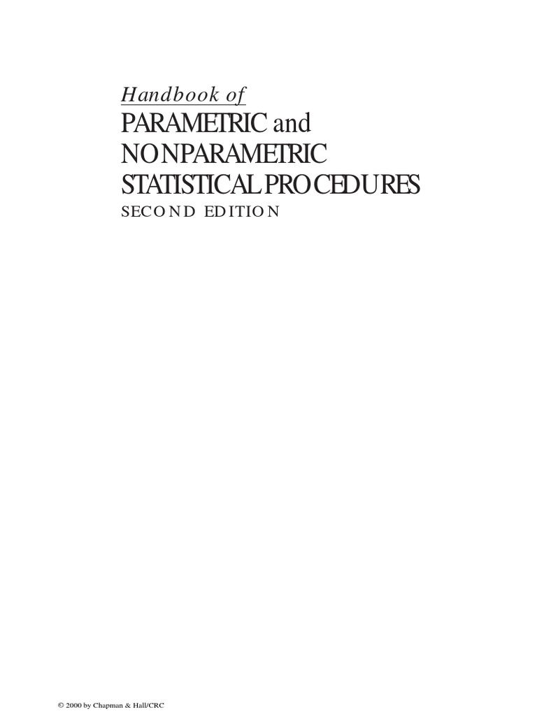Handbook of Parametric and Nonparametric Statistical Procedures PDF | Download Free PDF ...