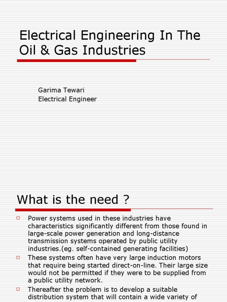 Electrical Engineering in The Oil & Gas Industries | PDF | Engineering ...