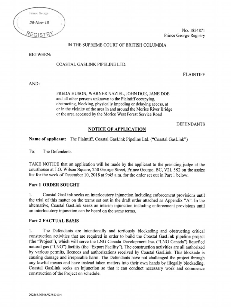 PRG S S 1854871 Notice of Application | PDF