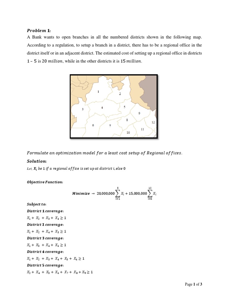 Class Problem Ilp Solution Pdf Business