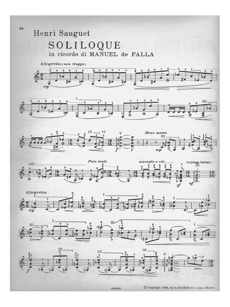 1958 Sauguet Soliloque PDF | PDF