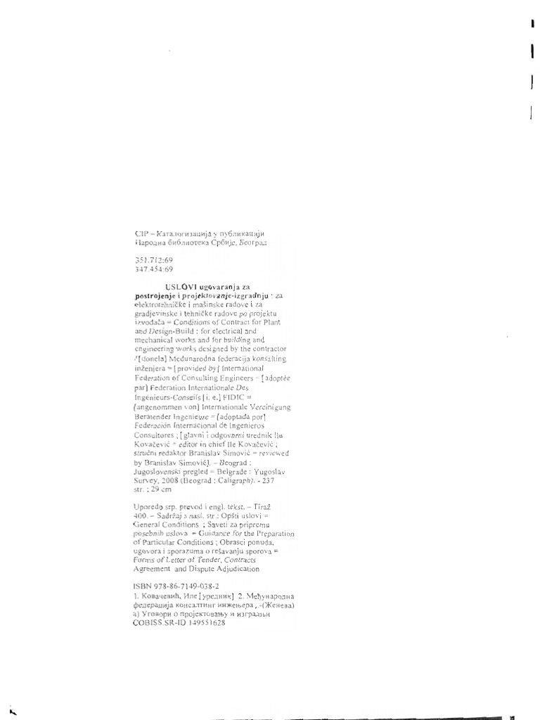 Zuti FIDIC Srpski | PDF