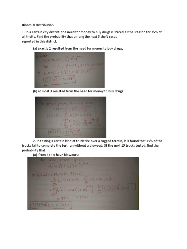 Binomial and Multinomial Distribution | PDF Binomial and Multinomial Distribution | PDF