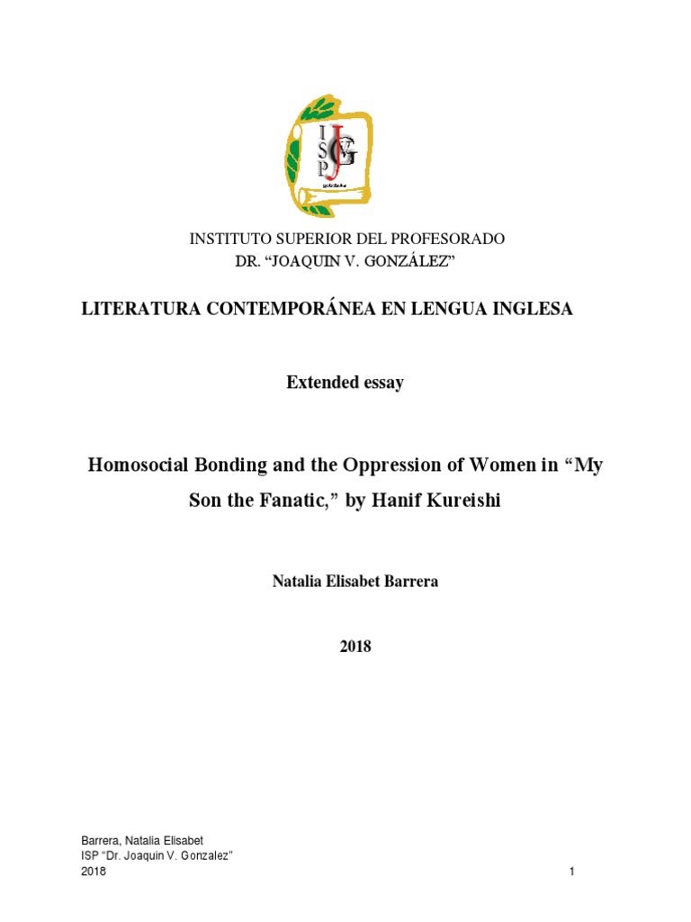 Homosociality and Women's Oppression in Kureishi | PDF ...