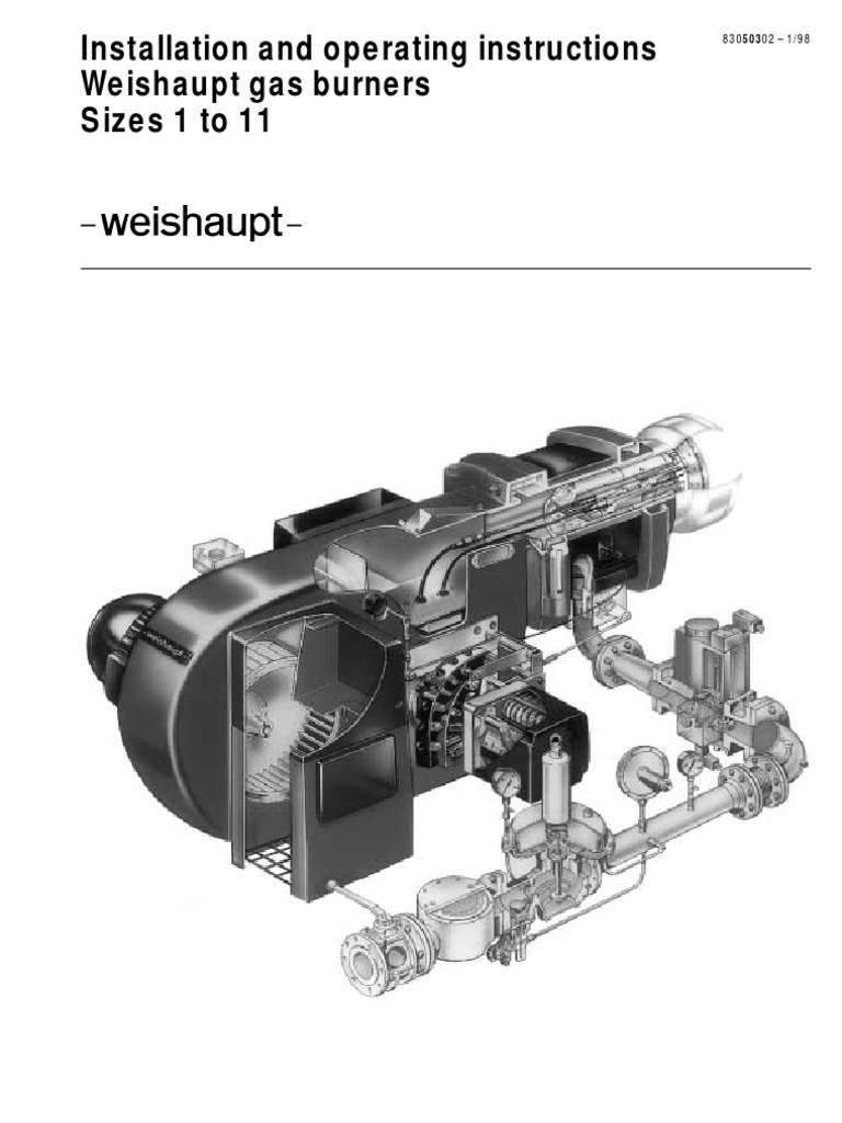 Installation and Operating Instructions Weishaupt Gas Burners Sizes 1 ...