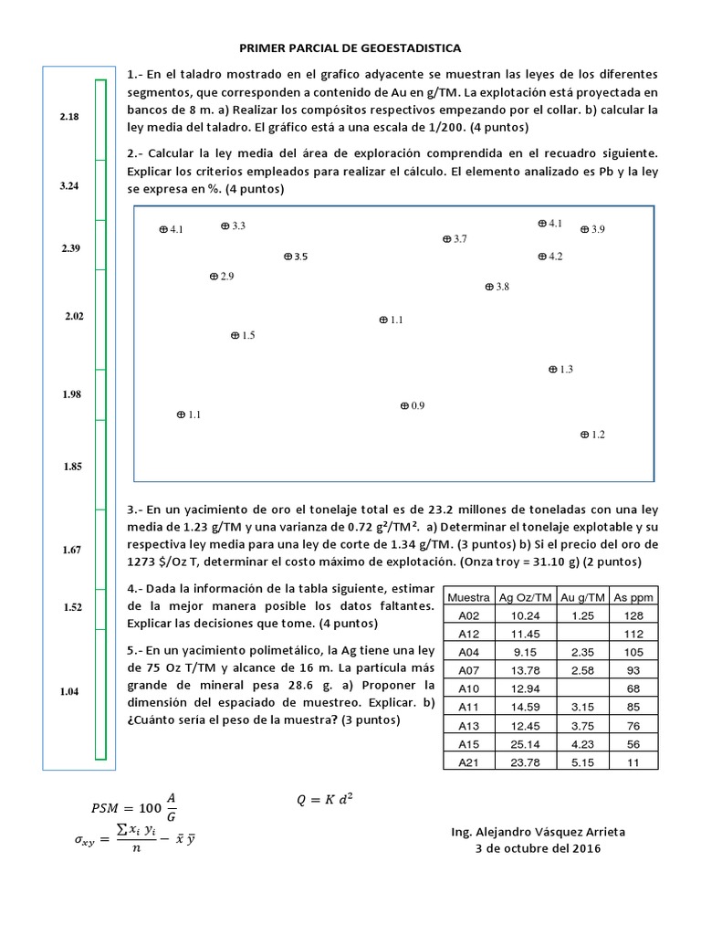 Primer Parcial Geoestadistica | PDF | Naturaleza