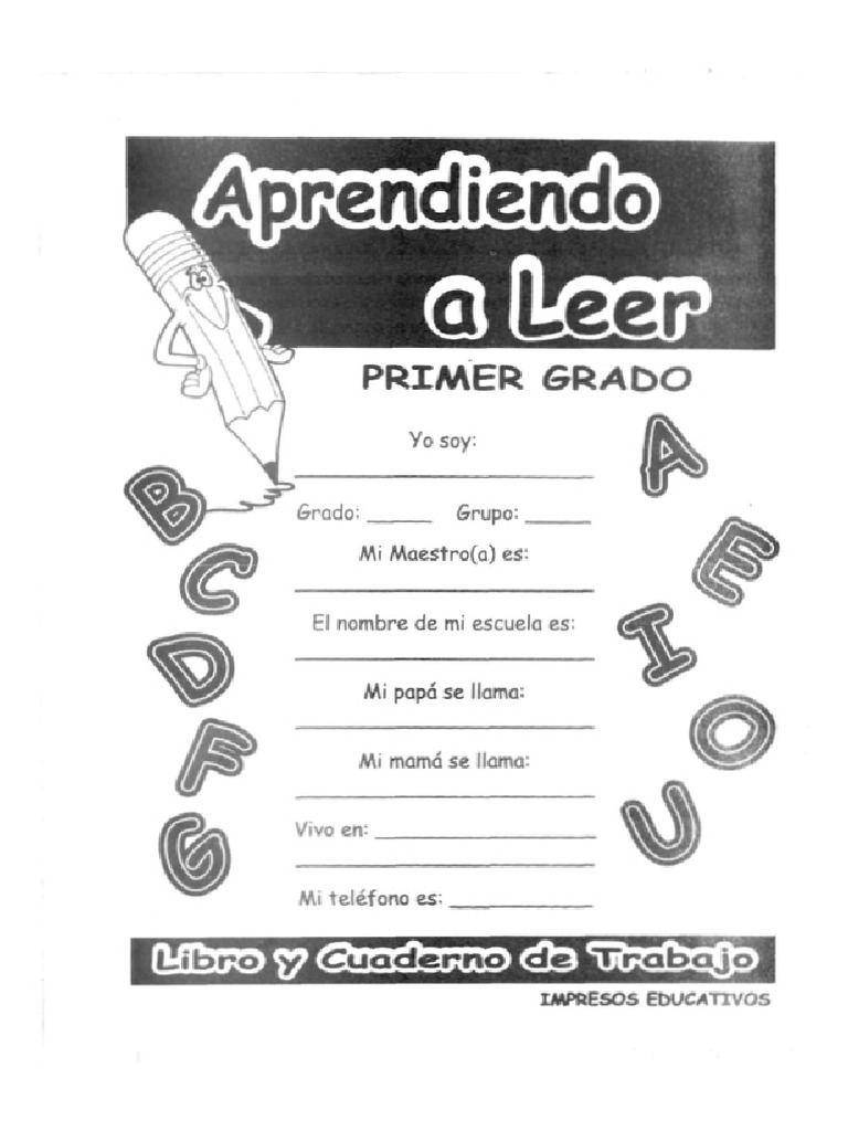 Aprendiendo A Leer - Primer Grado PDF | PDF