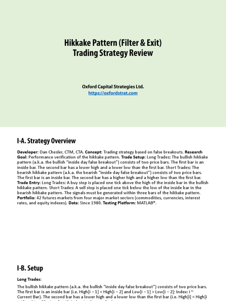 Hikkake Pattern | PDF | Market Trend | Financial Economics