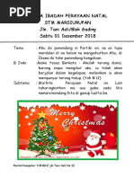 Tata Ibadah Perayaan Natal Pemuda Resort | PDF