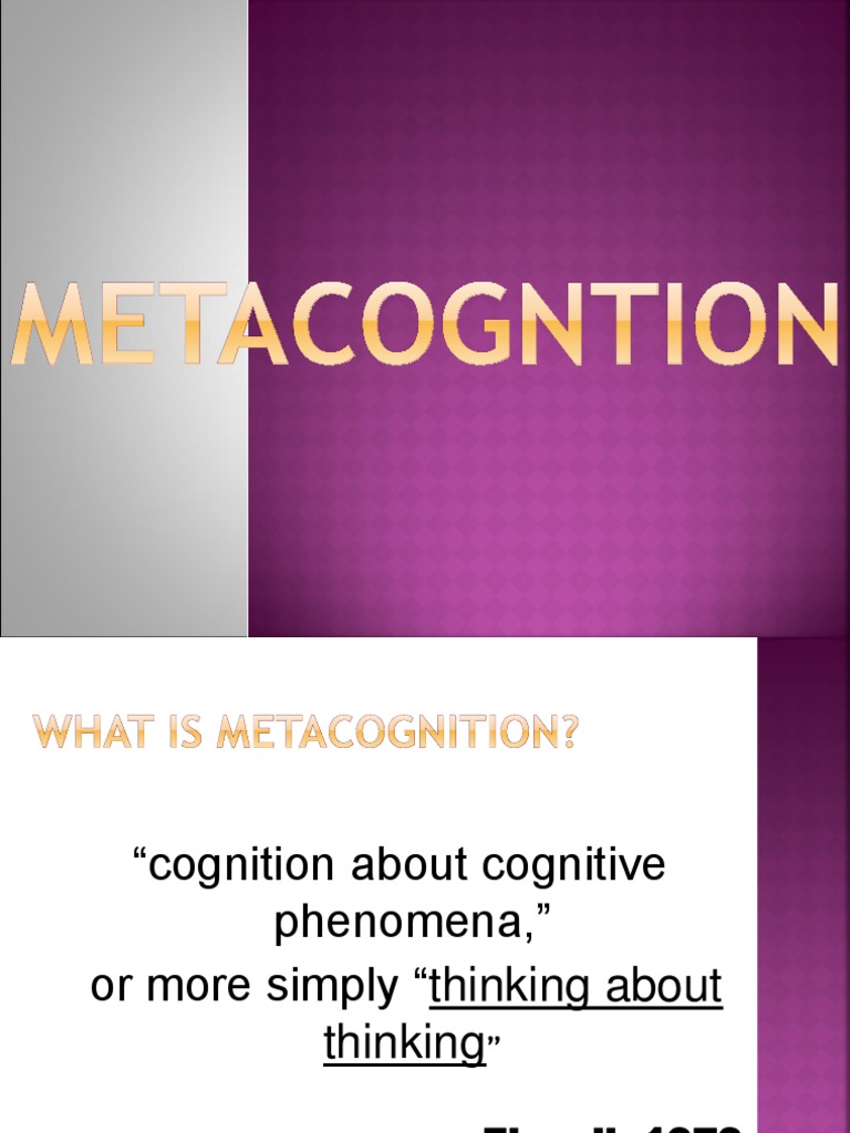 metacognition ppt | Metacognition | Reading Comprehension | Free 30-day ...