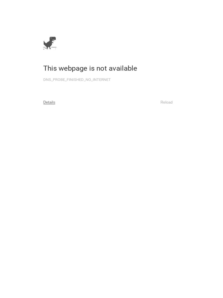 This Webpage Is Not Available: Dns - Probe - Finished - No - Internet | PDF