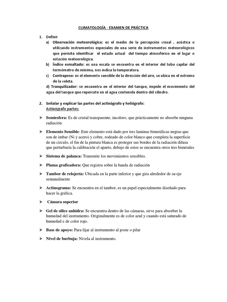 Examen Practica Clima | PDF | Meteorología | Color