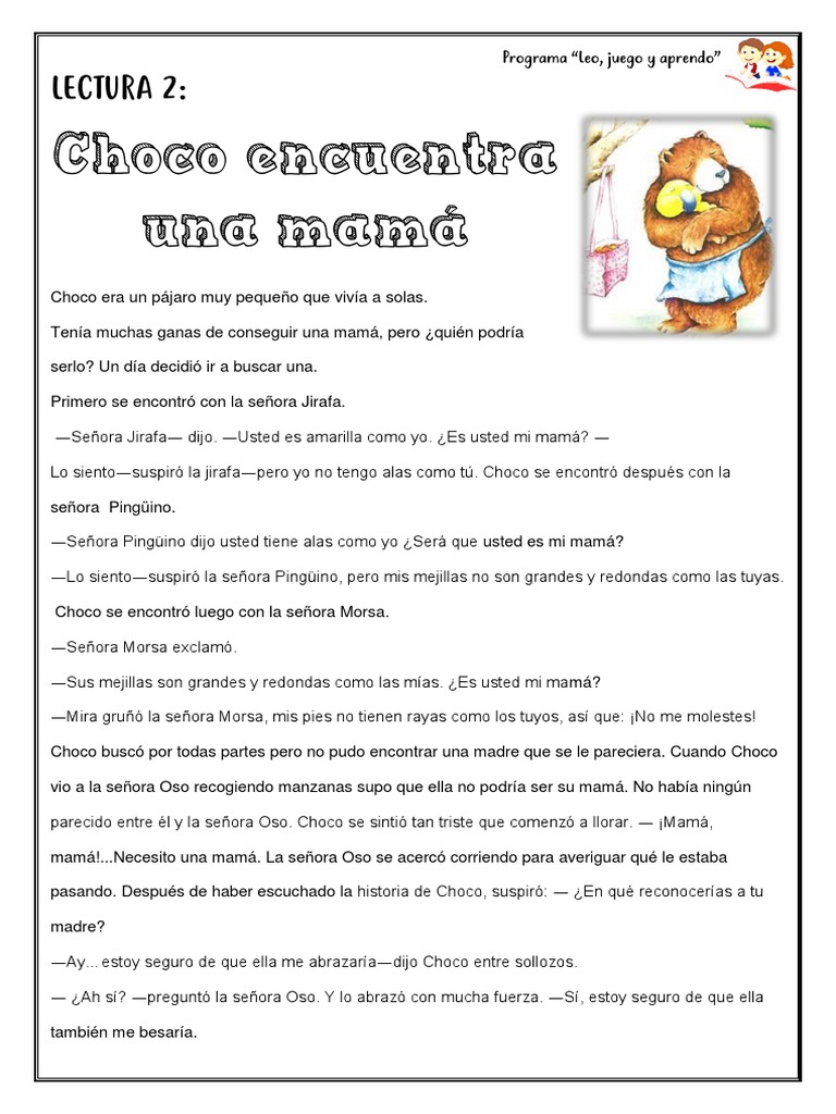 Ficha 2 - Choco Encuentra A Su Mamá | PDF | Ocio