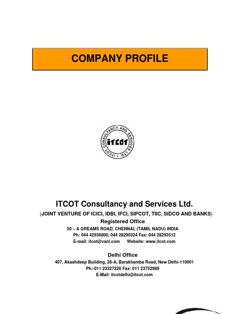 Company Profile: ITCOT Consultancy and Services LTD | PDF | Tamil Nadu ...