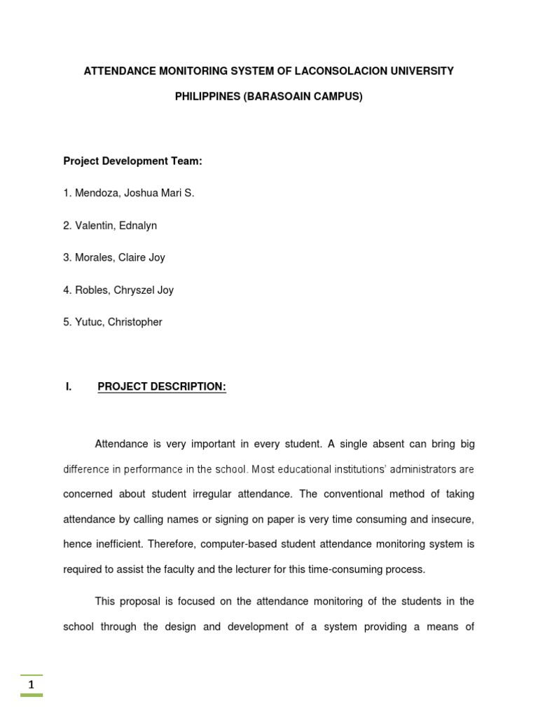 Attendance Monitoring System o | PDF | System | Databases