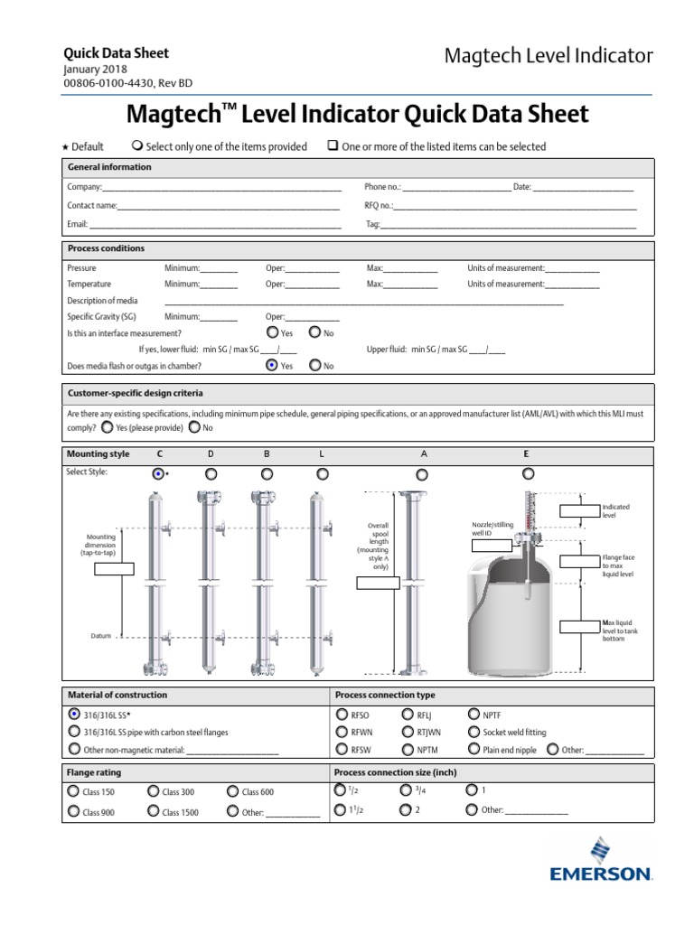 Quick Data Sheet Magtech Mli en 60296 | PDF | Pipe (Fluid Conveyance ...