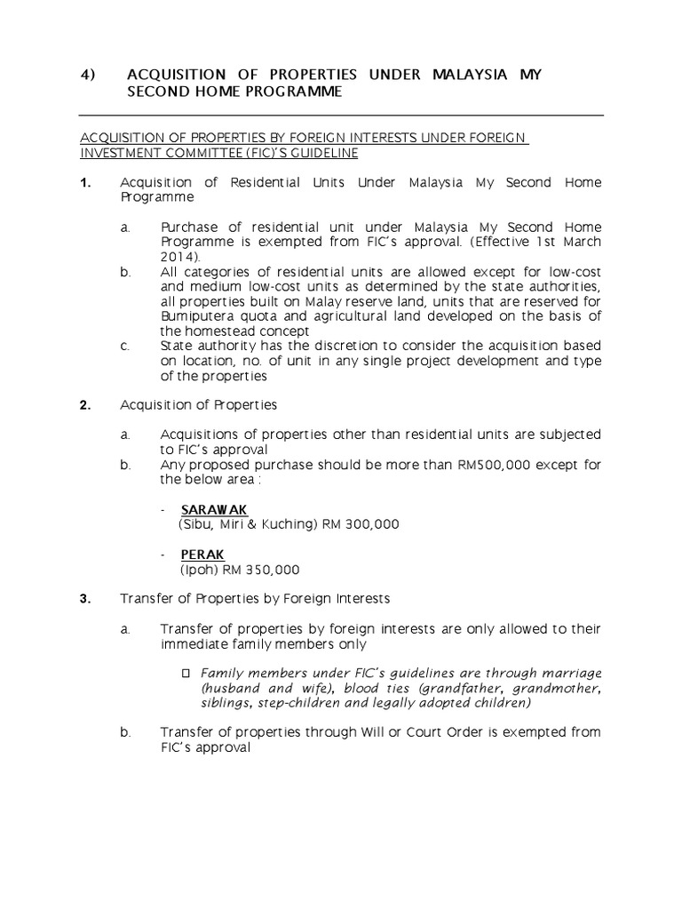 mm2h Malaysia My Second Home | PDF | Malaysia | Government Information