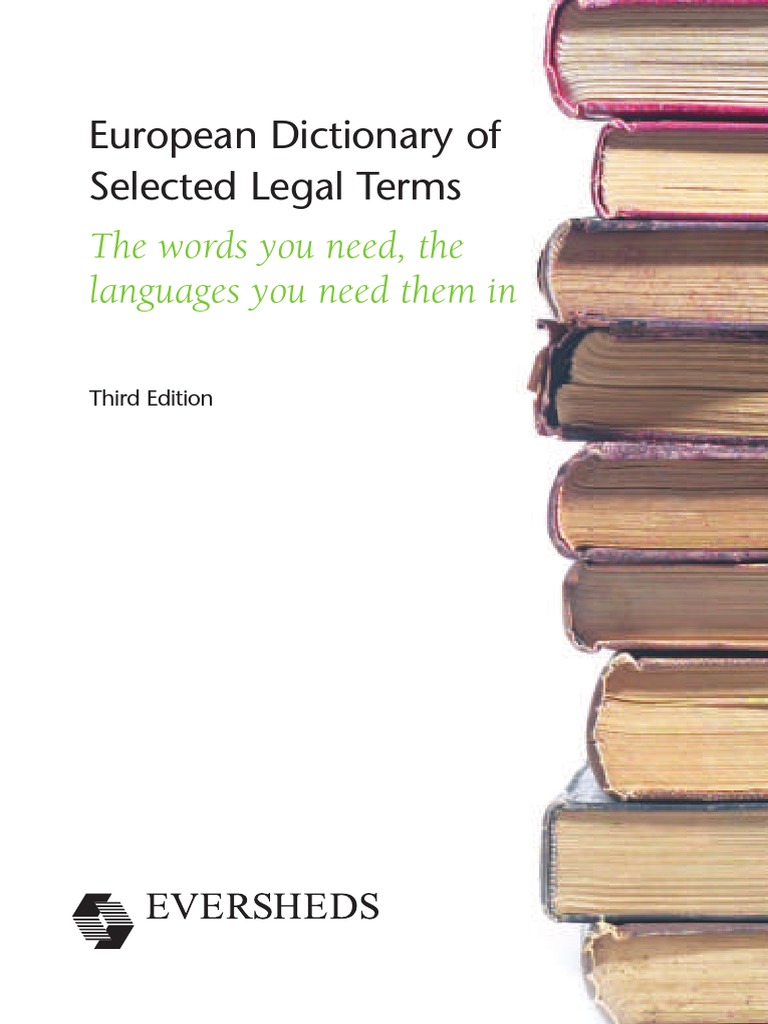 European Legal Terms Dictionary | PDF | Diversity Jurisdiction | Magistrate