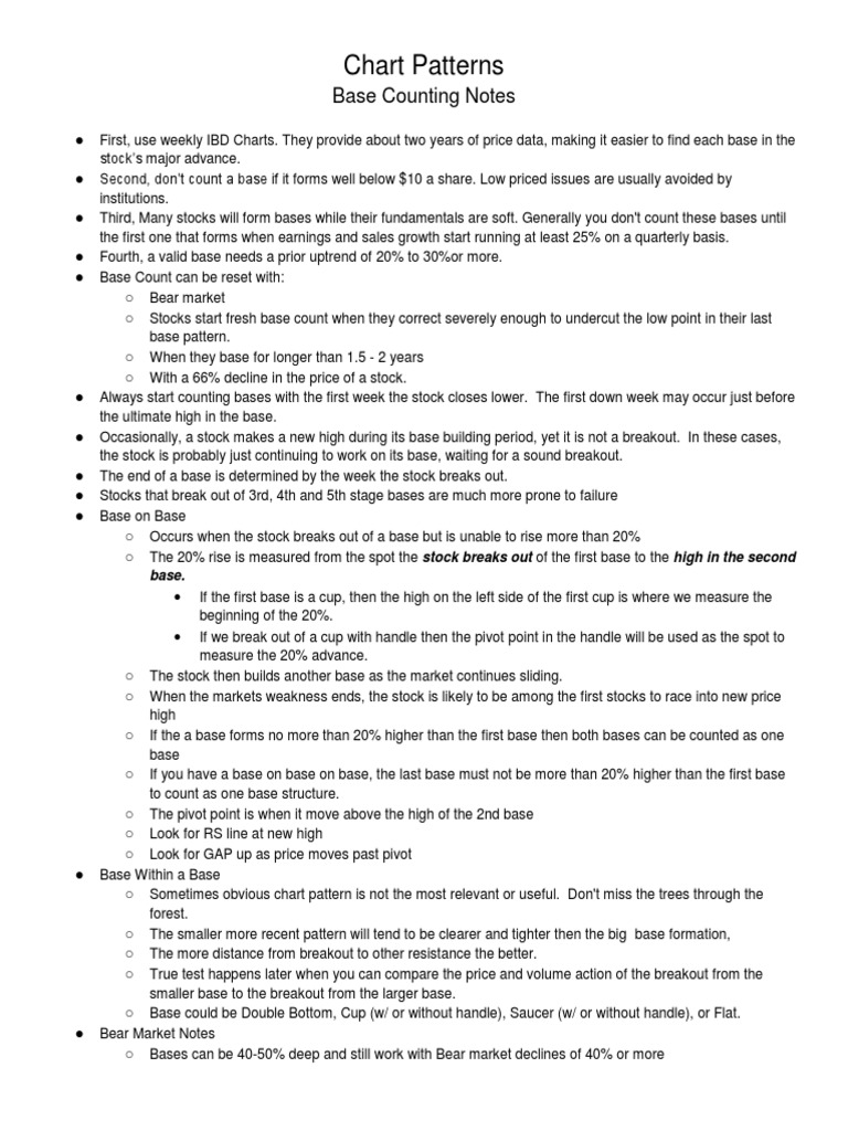 Chart Patterns: Base Counting Notes | Download Free PDF | Market Trend ...