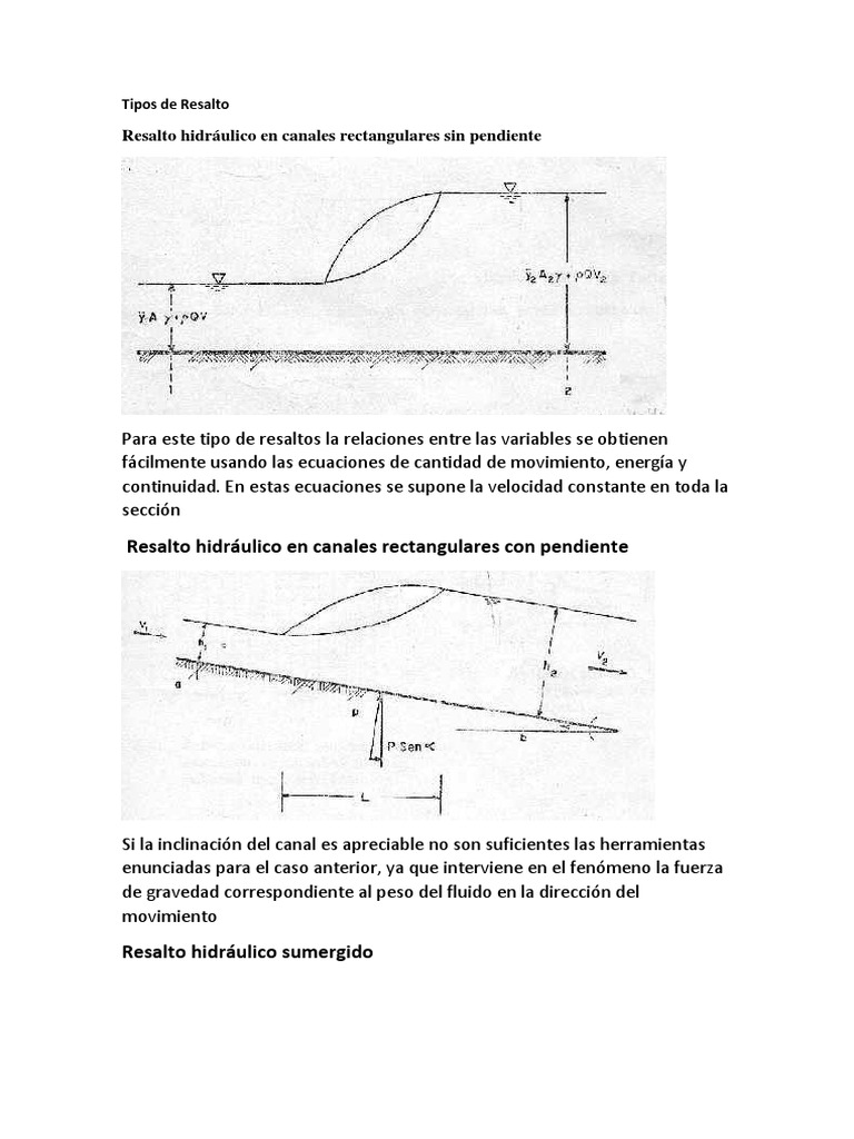 Tipos de Resalto | PDF