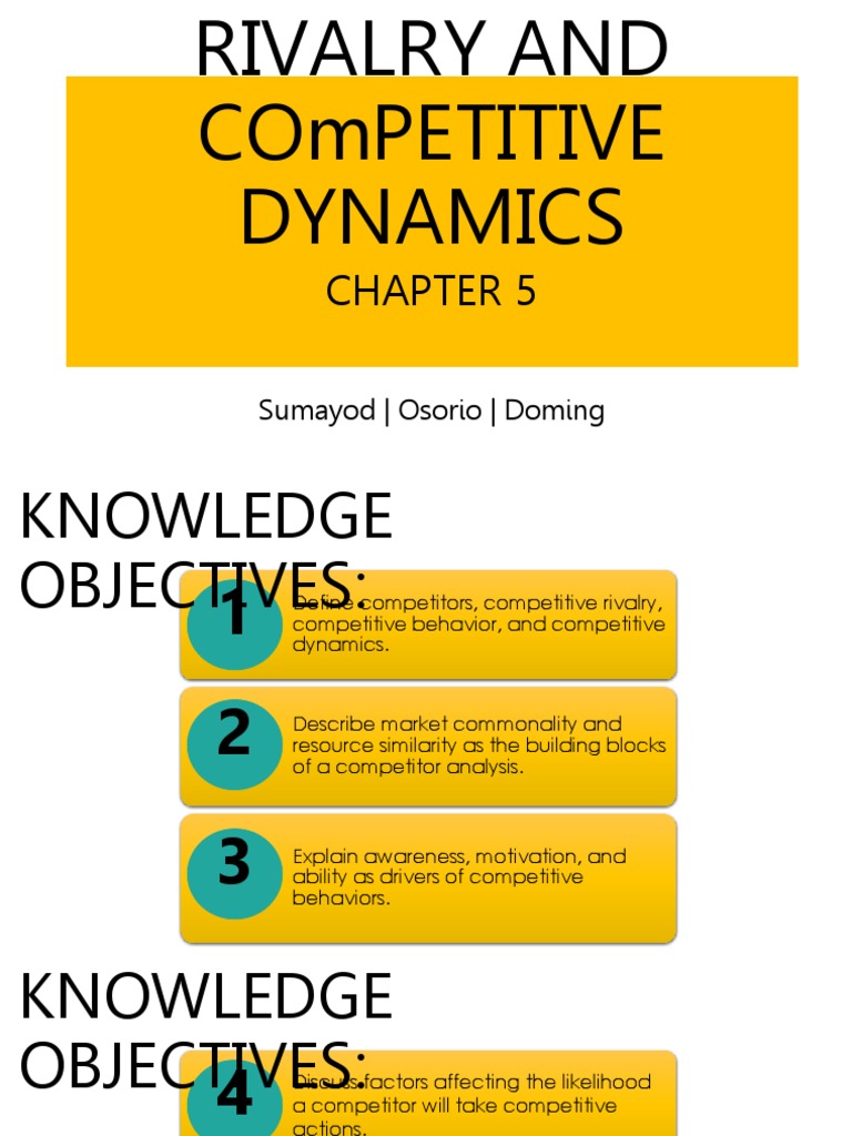 Chapter 5 - Competitive Rivalry and Dynamics | PDF | Competition ...