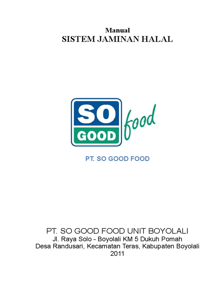 SJH PT. So Good Food | PDF