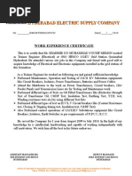 Electrician Work Experience Certificate | PDF