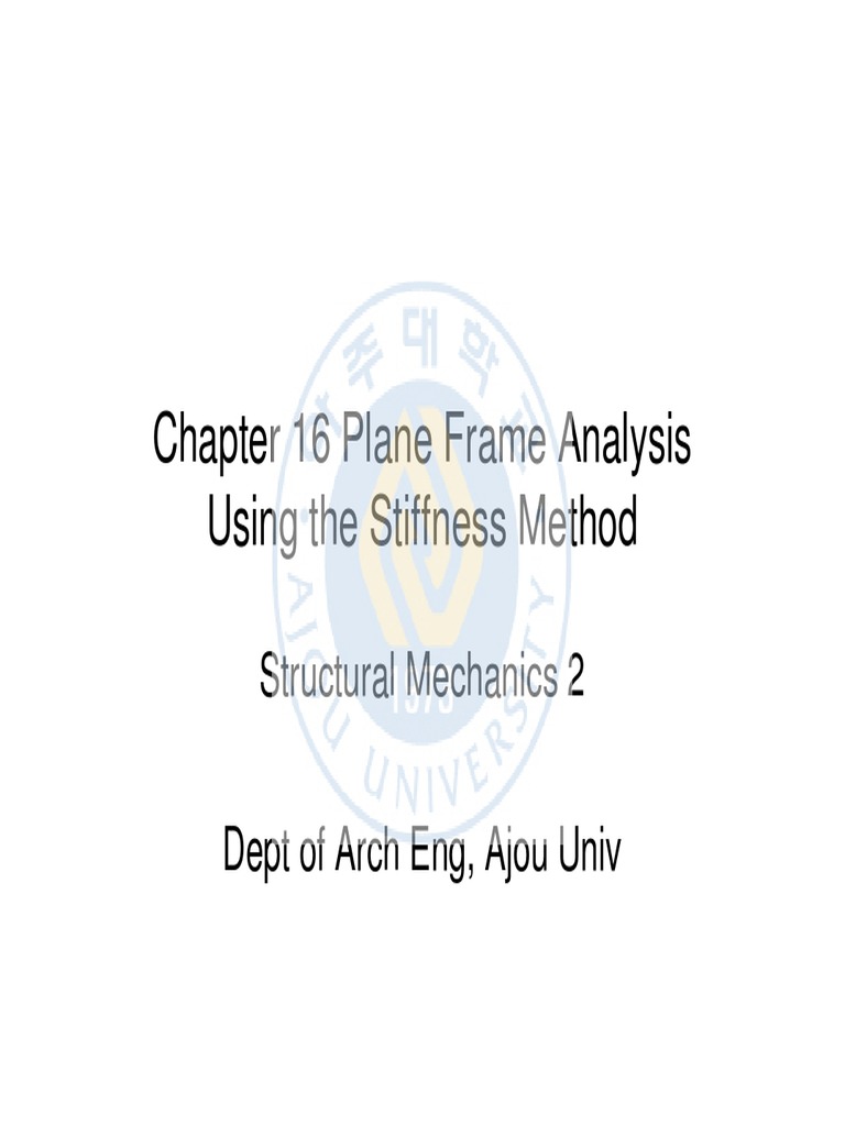 15.plane Frame Analysis Using The Stiffness Method | PDF | Matrix ...