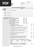 Physio Initial Assessment Form | PDF | Self-Improvement