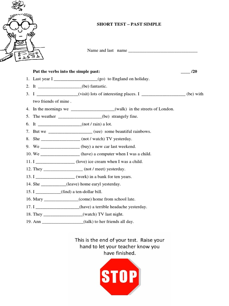 Short Test - Past Simple