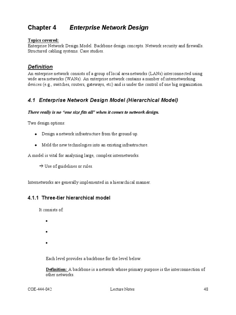 Enterprise Network Design | PDF | Load Balancing (Computing) | Computer ...