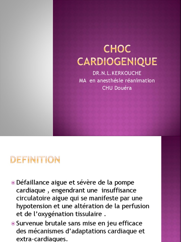 Choc Cardiogenique PHARMACIE1 | PDF | Cœur | Médecine interne