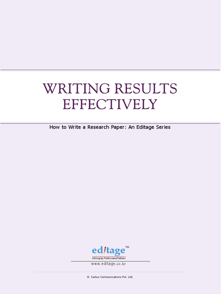 Writing Results Effectively | PDF | Experiment | Data