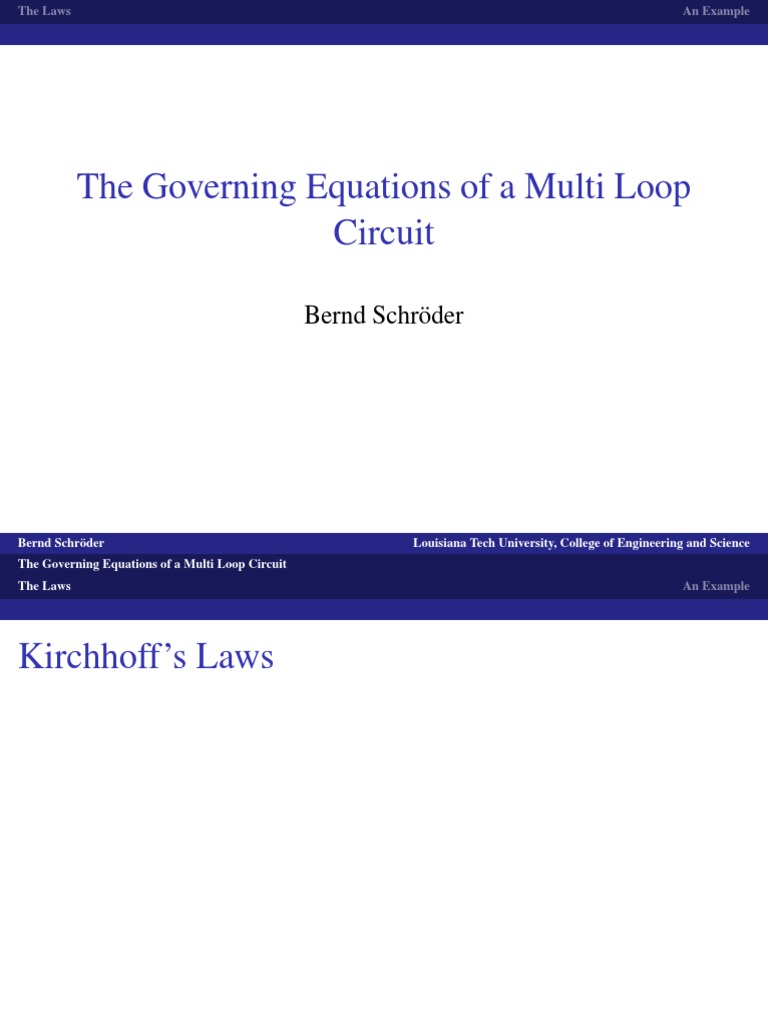 Multi Loop Circuits | PDF | Electrical Network | Voltage