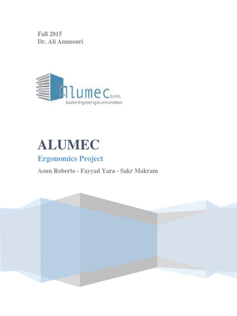 Alumec: Ergonomics Project | PDF | Lighting | Chair