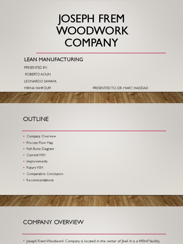 Joseph Frem Woodwork Company: Lean Manufacturing | PDF | Employment ...