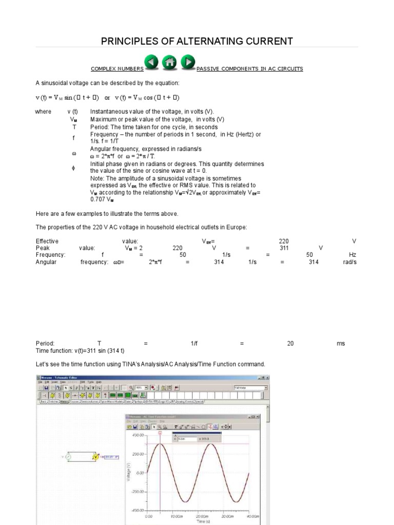 Principles of Alternating Current | PDF | Electrical Impedance | Inductor