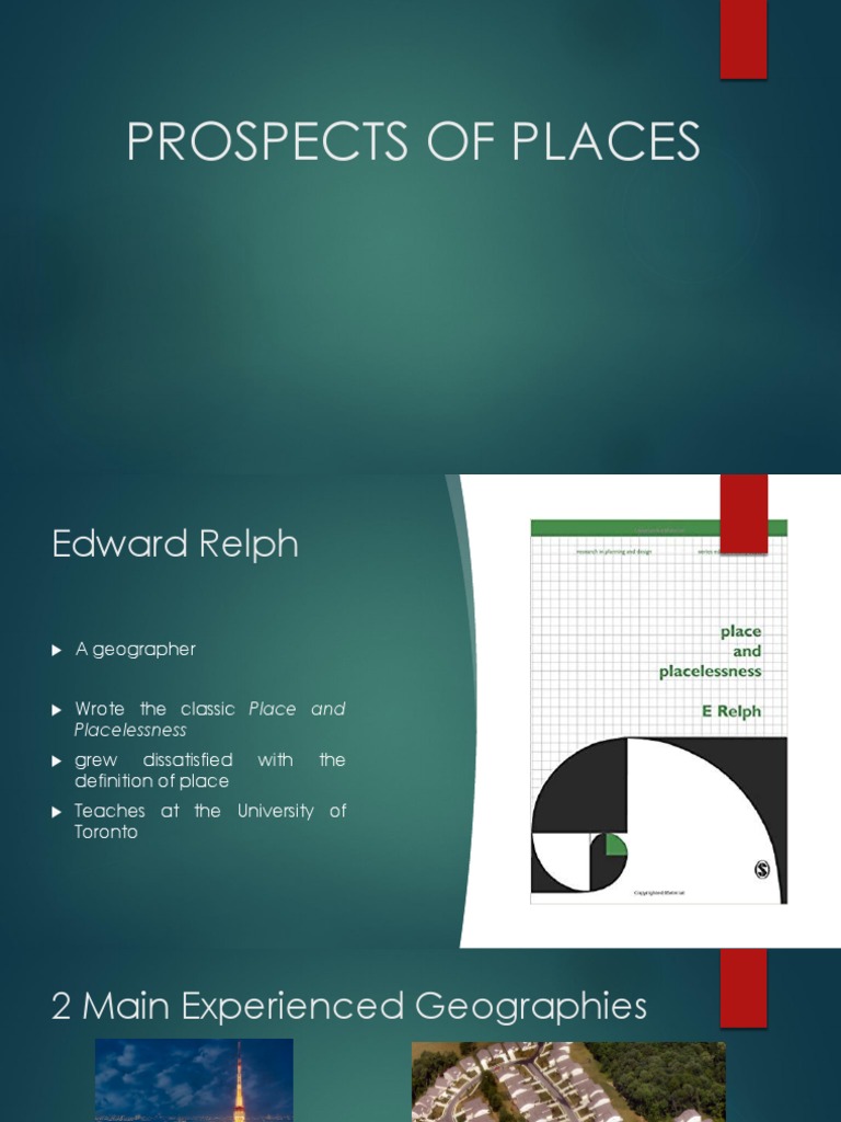 Prospects of Places-Edward Relph