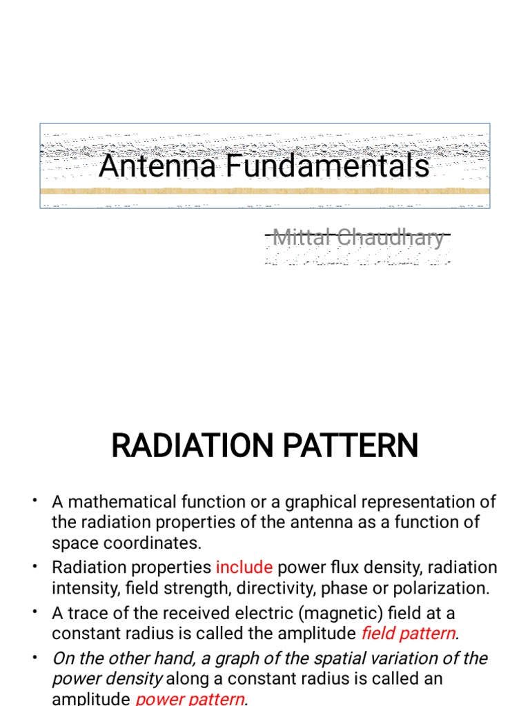 Antenna Fundamentals | PDF | Antenna (Radio) | Electromagnetic Radiation