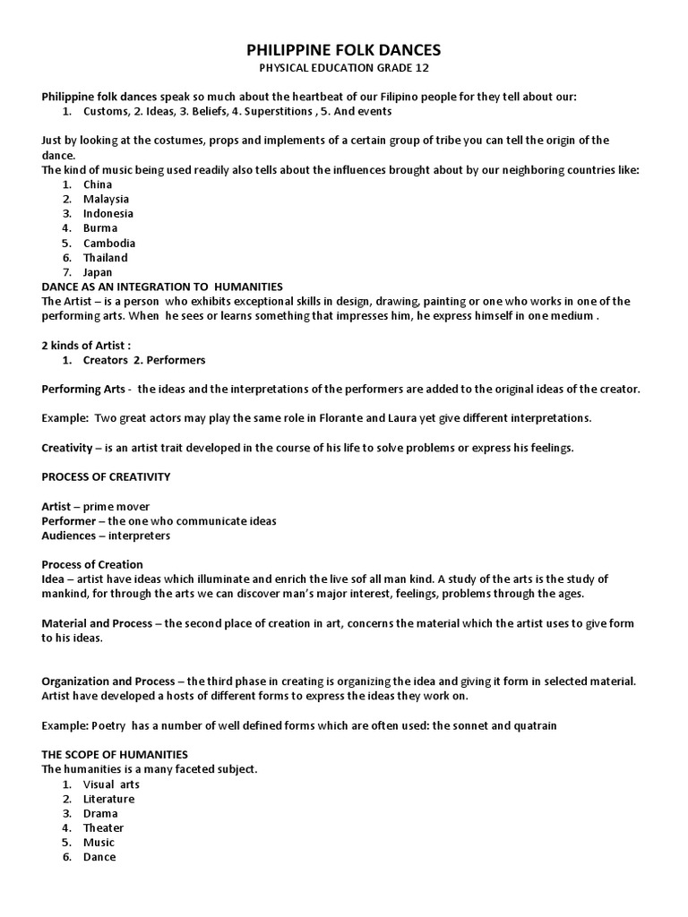 Dance and Folk Dance | PDF | Dances | Performing Arts