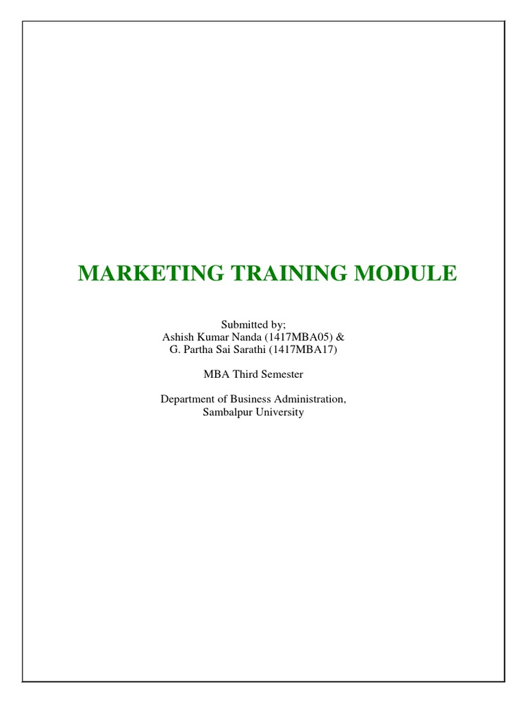 Training Module | PDF | Sales | Prices
