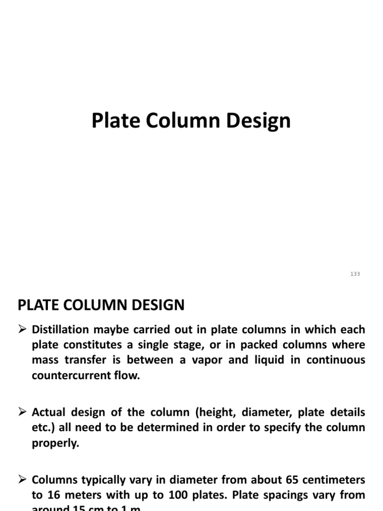 Column Design | PDF | Continuum Mechanics | Chemical Engineering