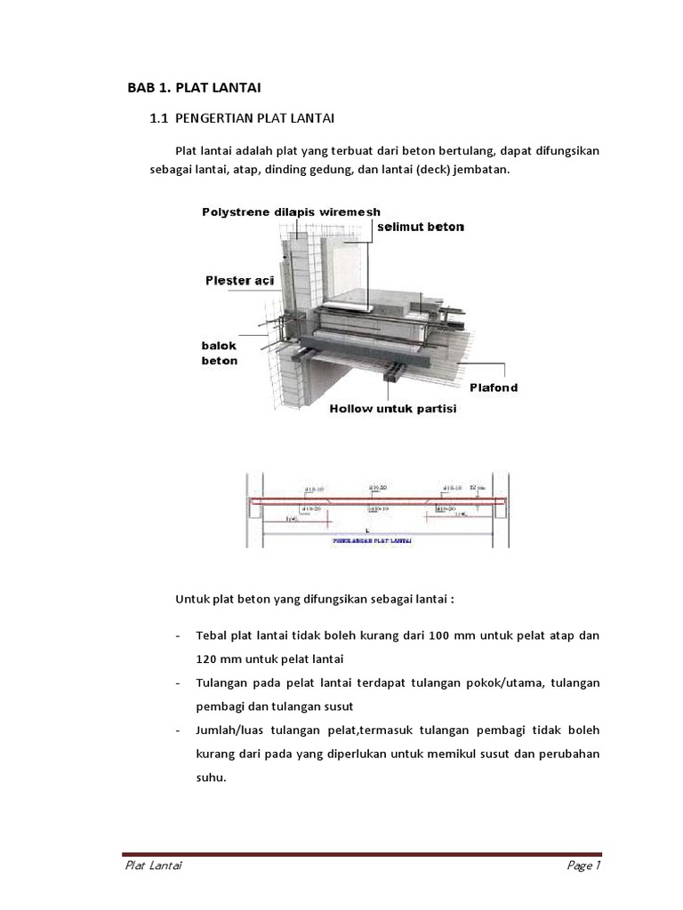 Pengertian dan Jenis Plat Lantai | PDF | Griya & Taman