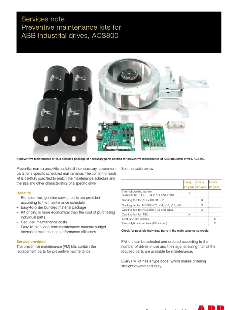 ABB ACS 800 PM Kits | PDF | Capacitor | Direct Current